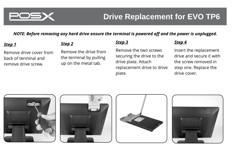 EVO TP6 - Drive Replacement - POS-X